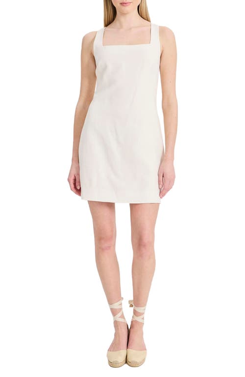 THE GOOD JOURNEY The Good Journey Square Neck Linen-Blend Minidress